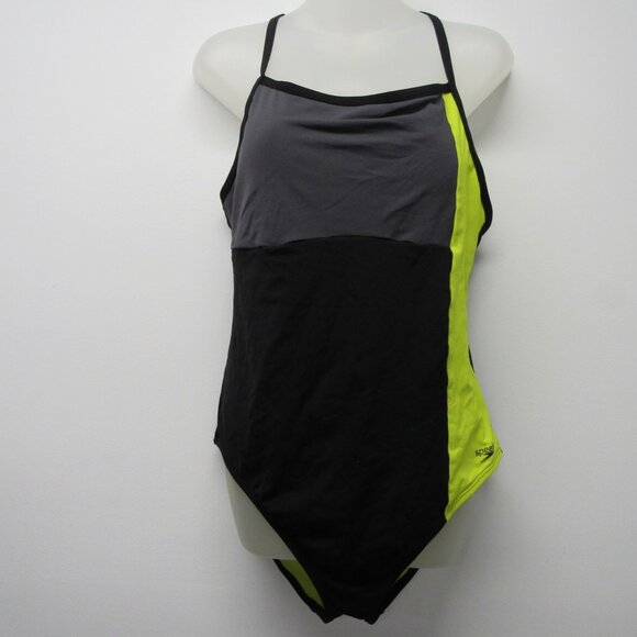 Speedo | Swim | Speedo Citrine One Piece Colorblock Swim Bathing Suit ...